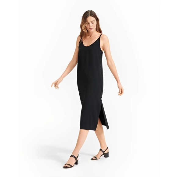 Everlane | Dresses | Everlane The Japanese Goweave Slip Dress In Black ...